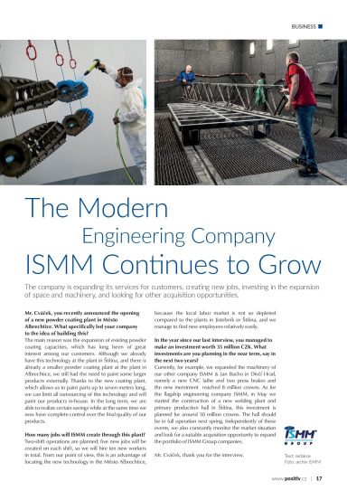 The Modern Engineering Company ISMM Continues to Grow