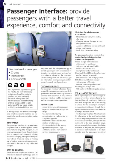 Passenger Interface: provide passengers with a better travel experience ...