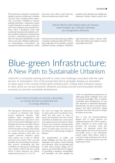 Blue-green Infrastructure: A New Path to Sustainable Urbanism