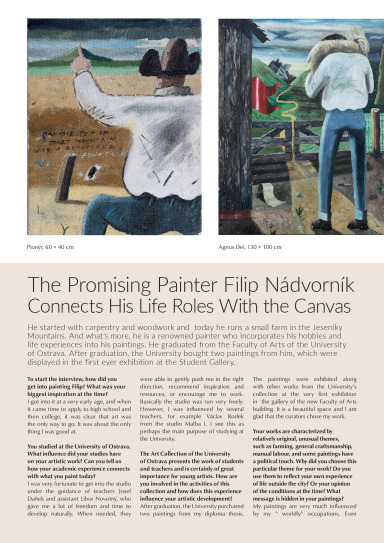 The Promising Painter Filip Nádvorník Connects His Life Roles With the ...