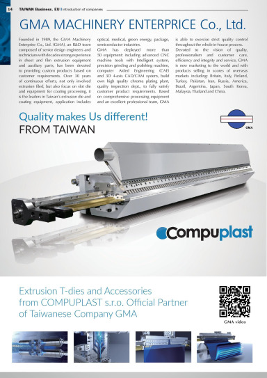 GMA MACHINERY ENTERPRICE Co., Ltd. | Taiwan Business.EU 2024 | Technika ...