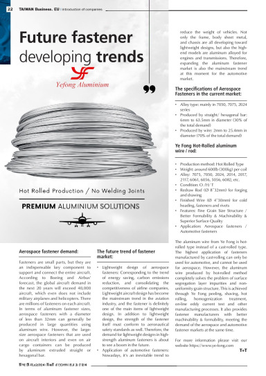Future fastener developing trends | Taiwan Business.EU 2024 | Technika ...