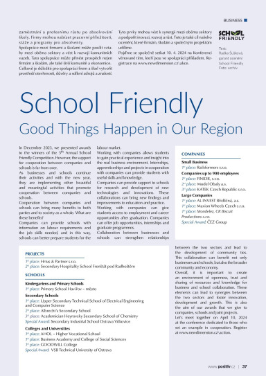 School Friendly Good Things Happen in Our Region | POSITIV Business ...