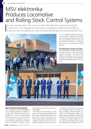 MSV elektronika Produces Locomotive and Rolling Stock Control Systems ...