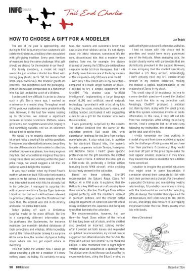 Tail End Charlie - How to Choose a Gift for a Modeler | 12/2024 | Info ...