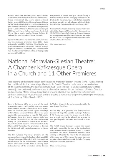 National Moravian-Silesian Theatre: A Chamber Kafkaesque Opera in a ...